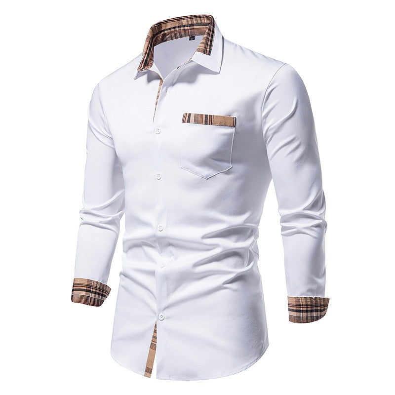 West Louis™ Designer Button Up Business Dress Shirt